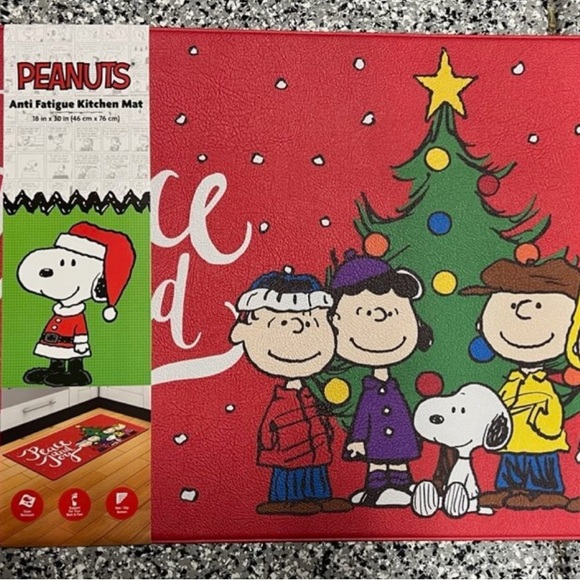 Peanuts | Kitchen | Peanuts Christmas Snoopy Anti Fatigue Kitchen Mat ...